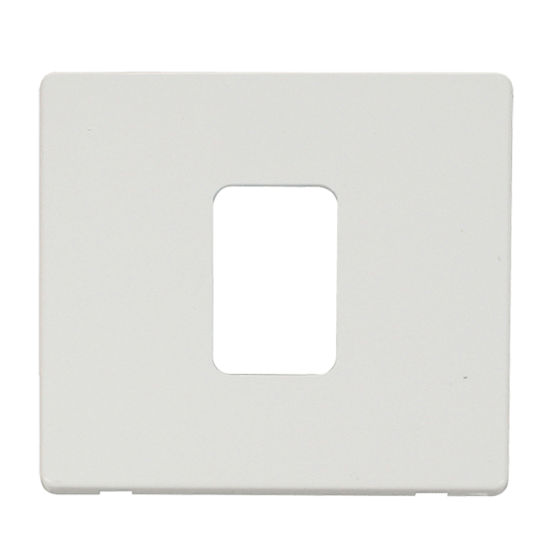 Click Definity Metal White 45A Double Pole Switch Cover Plate | UKES