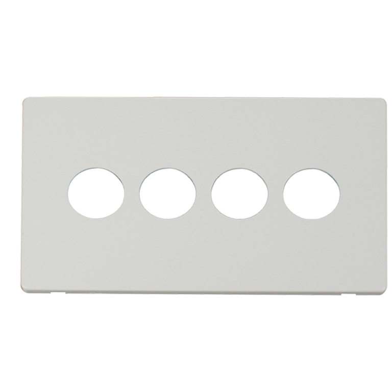 Click Definity Metal White 4 Gang Toggle Switch Cover Plate | UKES