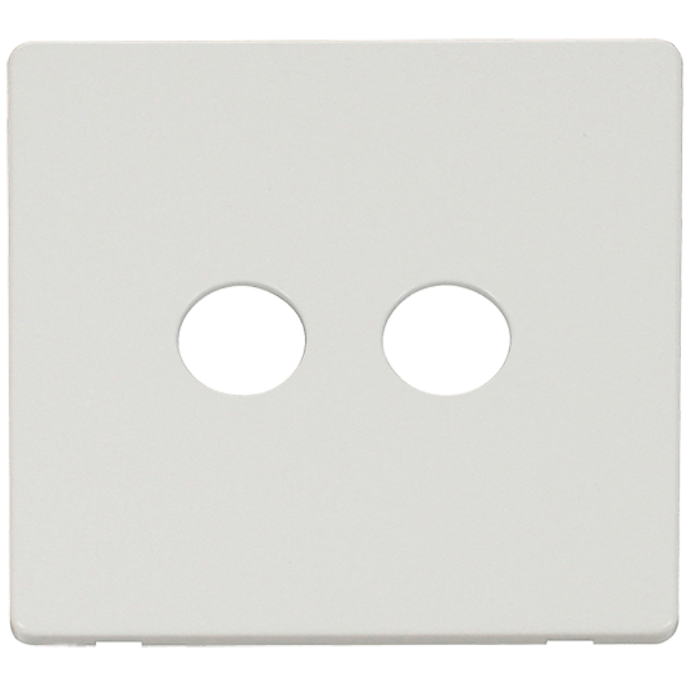 Click Definity Metal White 2 Gang Satellite/Coaxial Outlet Cover Plate ...