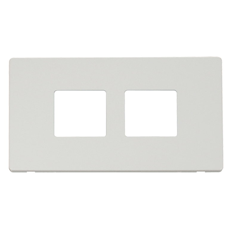 Click Definity Metal White 2 Gang 4 (2x2) Aperture Unfurnished MiniGrid ...
