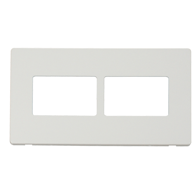 Click Definity Metal White 2 Gang 6 (2x3) Aperture Unfurnished MiniGrid ...