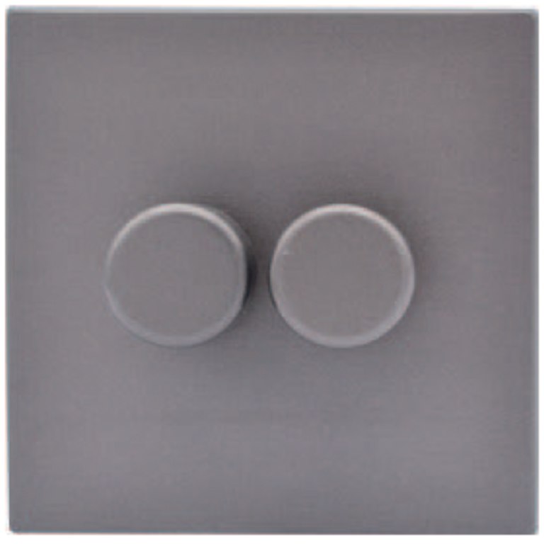 Hamilton Hartland CFX Basalt Gray 2 Gang 250W 2 Way Push On/Off Rotary ...