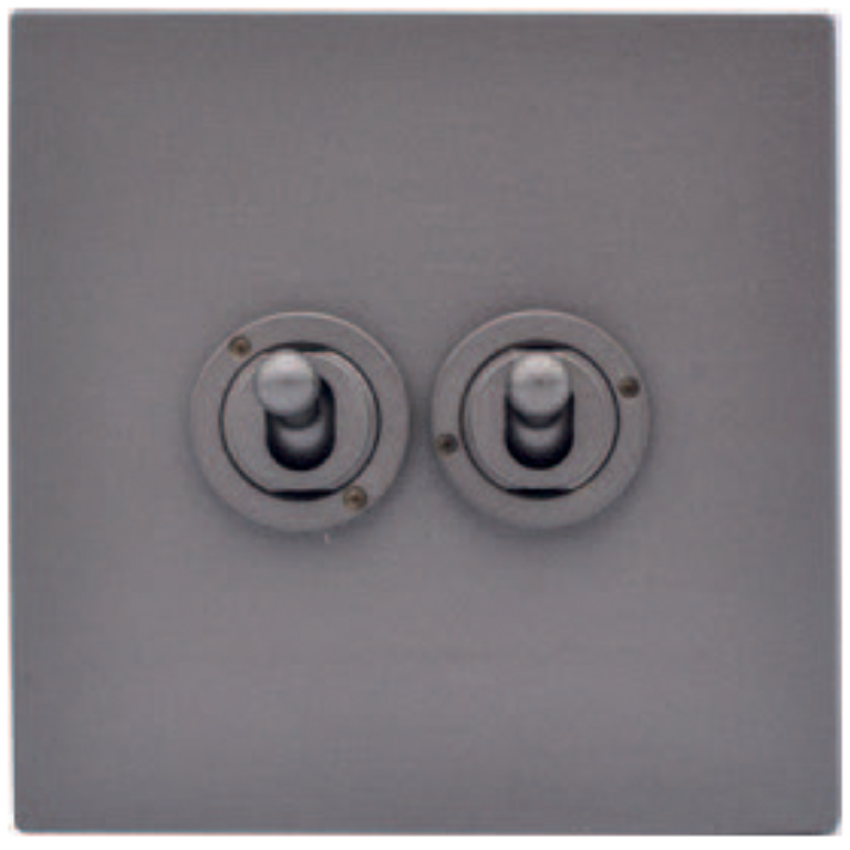 Hamilton Hartland CFX Basalt Gray 2 Gang 20AX 2 Way Toggle Switch with ...