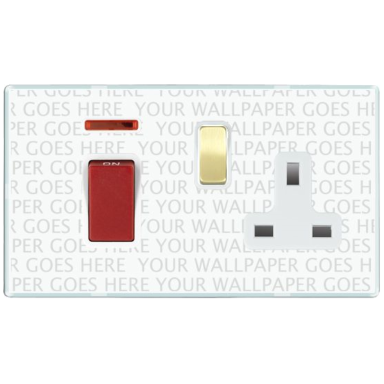 Hamilton Perception CFX Clear 45A Double Pole Switch with Red Rocker ...