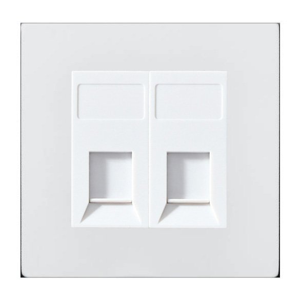 Hamilton Sheer G2 Bright Chrome 2 Gang Unshielded RJ45 CAT 6 Socket ...