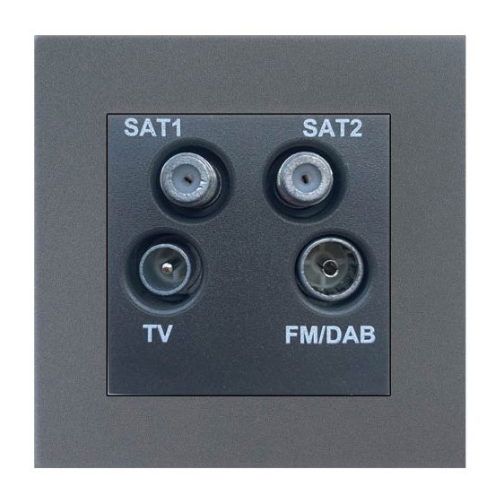 Hamilton Sheer G2 Anthra Gray Non-Isolated TV+FM+SAT1+SAT2 2 In/4 Out ...