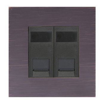 Hamilton Sheer G2 Etrium Bronze 2 Gang Unshielded RJ45 CAT 6 Socket ...