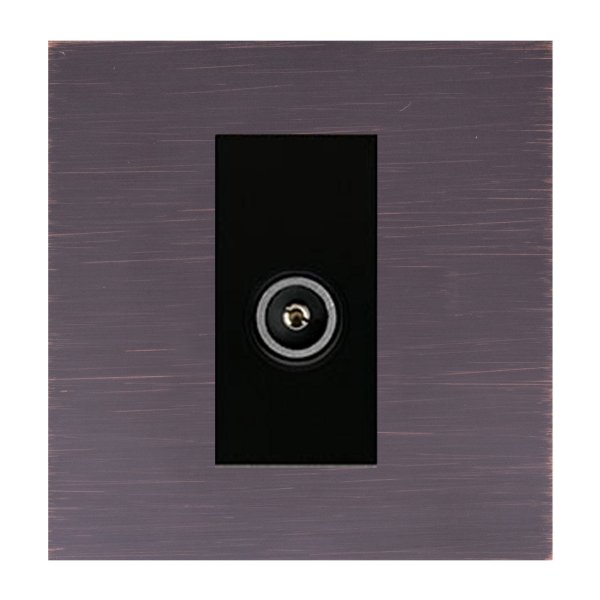 Hamilton Sheer G2 Etrium Bronze 1 Gang Non-Isolated Female TV Socket ...