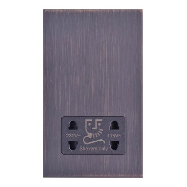 Hamilton Sheer G2 Etrium Bronze Dual Voltage Shaver Socket with Black ...