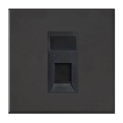 Hamilton Sheer G2 Matt Black 1 Gang Unshielded RJ45 CAT 6 Socket with ...