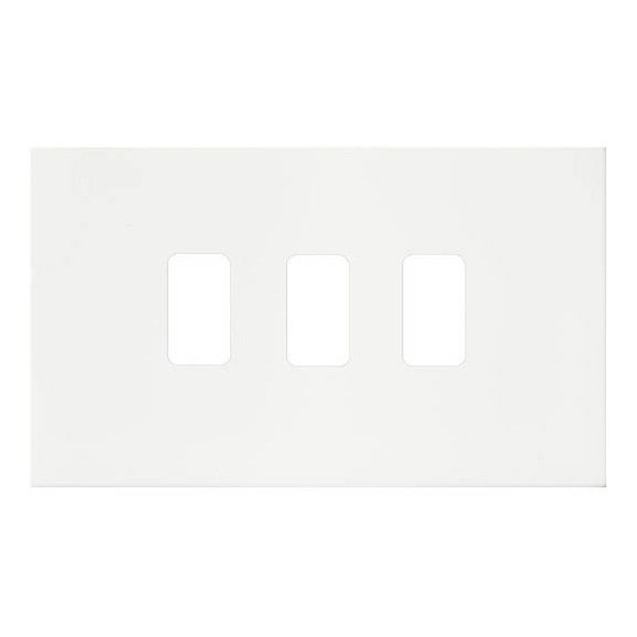 Hamilton Sheer G2 Matt White 3 Gang Grid Fix Aperture Plate with Grid ...