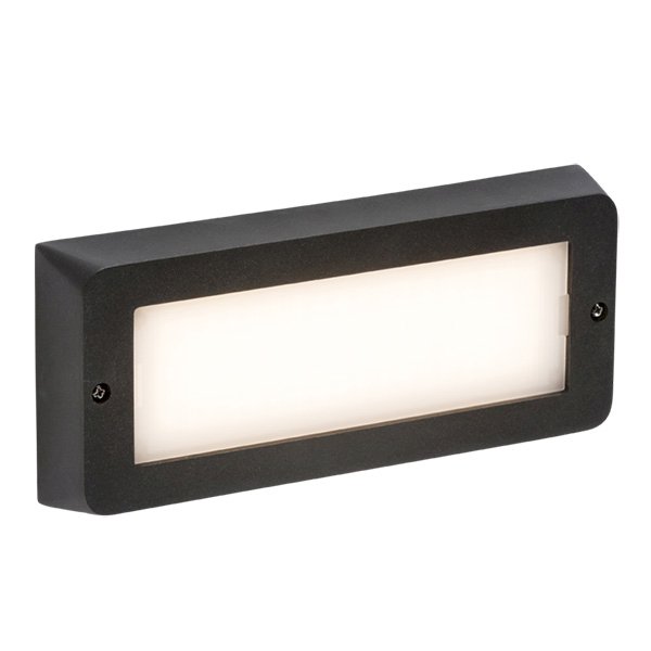 Knightsbridge 5W Surface Mount Black LED Brick Light - CCT Adjustable ...