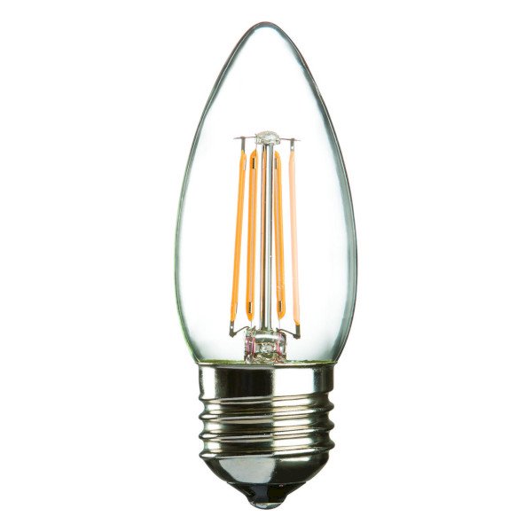 Knightsbridge 4W Dim E27 LED Filament Candle Bulb (CLD4ESC) | UKES