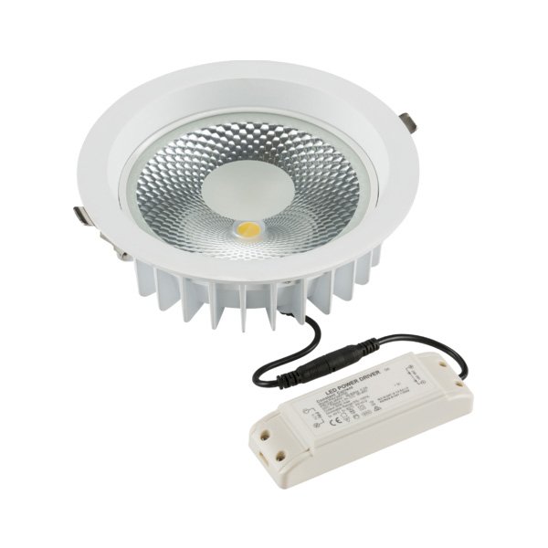 Knightsbridge Recessed 30W 4000K Dimmable Fixed Commercial COB LED ...