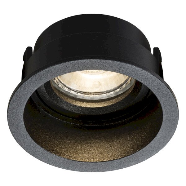 Knightsbridge Dipa 10W GU10 Downlight, Round Black (DIA1FRB) | UKES