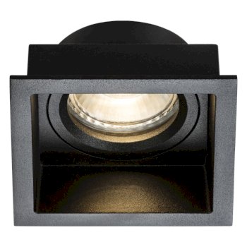 Knightsbridge Dipa 10W GU10 Downlight, Square Black (DIA1FSB) | UKES