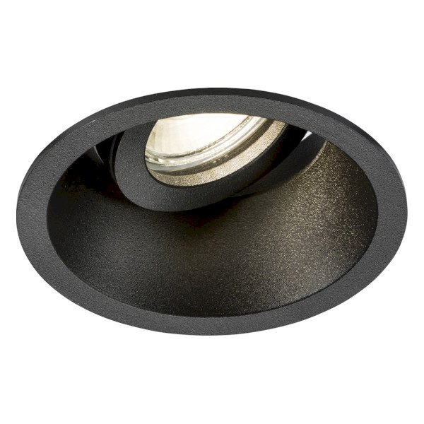 Knightsbridge Dipa 10W GU10 Downlight, Round Black (DIB1TRB) | UKES