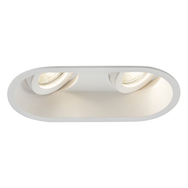 Knightsbridge 2x10W GU10 Downlight, Round White (DIC2TRW) | UKES