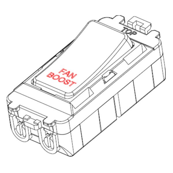 Knightsbridge Module Switch Cover - ‘FAN BOOST’ (GDBOOSTMB) | UKES