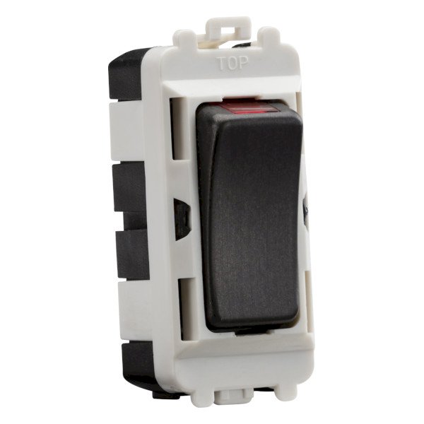 Knightsbridge Grid 20AX DP Switch Module, Neon (GDM003SB) | UKES