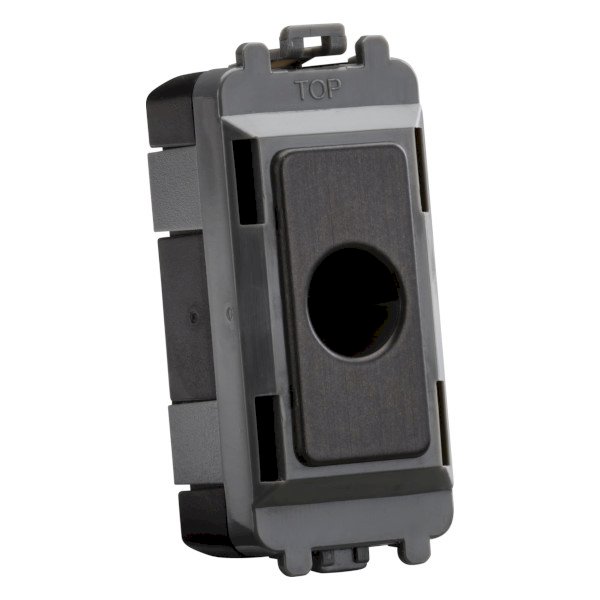 Knightsbridge Grid Smoked Bronze Flex Outlet Module (GDM012SB) | UKES