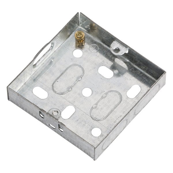 Knightsbridge 1 Gang 16mm Galvanised Steel Box | UKES