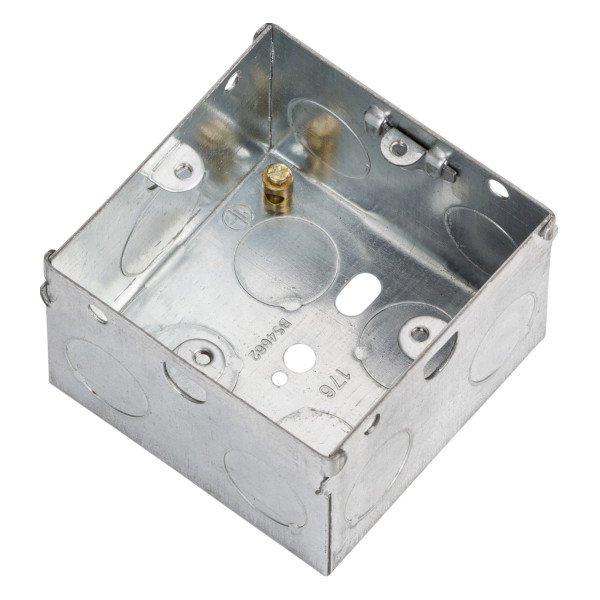 Knightsbridge 1 Gang 47mm Galvanised Steel Box | UKES