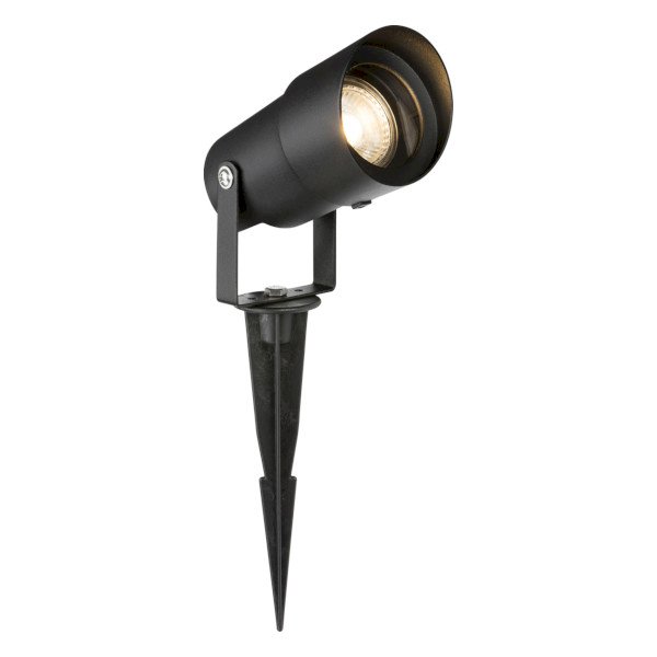 Knightsbridge Round Black GU10 Spike Light, Eyelid (GUSPIKER) | UKES