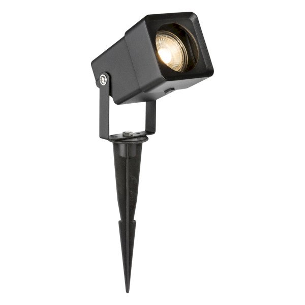 Knightsbridge Square Black GU10 Spike Light (GUSPIKES) | UKES