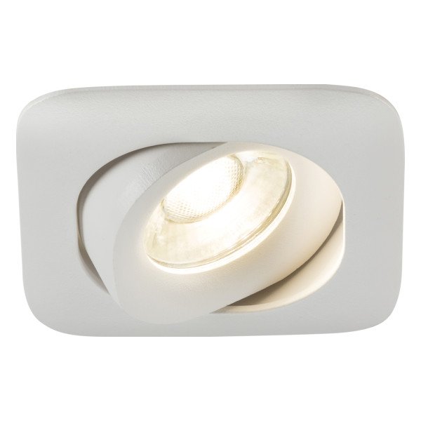 Knightsbridge 10W GU10 Downlight, Square White Bezel (ODA1TSW) | UKES