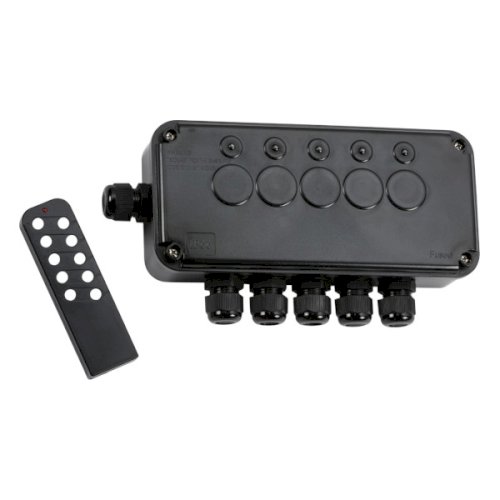 Knightsbridge 5 Gang Remote Controlled Switch Box (OP665GBK) | UKES