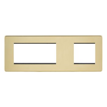 Knightsbridge Screwless 6 Gang Modular Faceplate (SF6GPB) | UKES