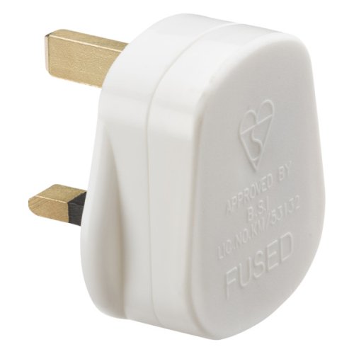 Knightsbridge 13A Plug Top, 3A Fuse, Screw Cord Grip (SN1382) | UKES