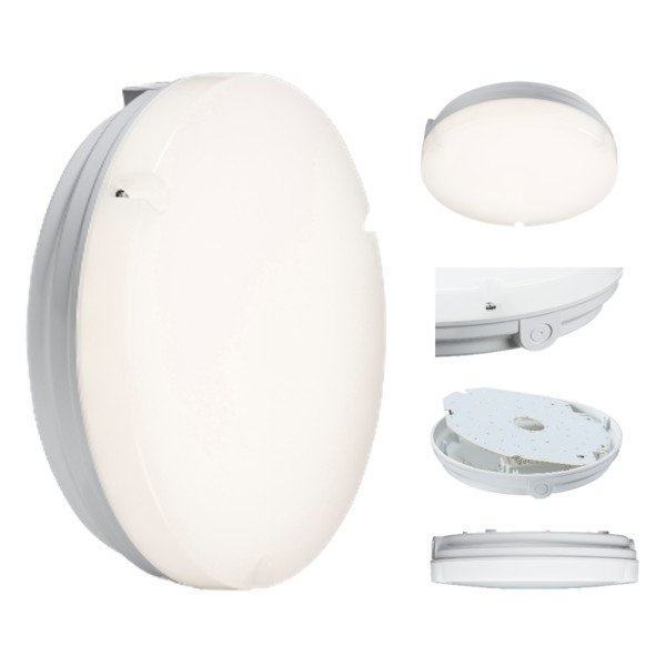Knightsbridge IP65 14W 4000K LED Bulkhead, Sensor (TPR14LEDS) | UKES