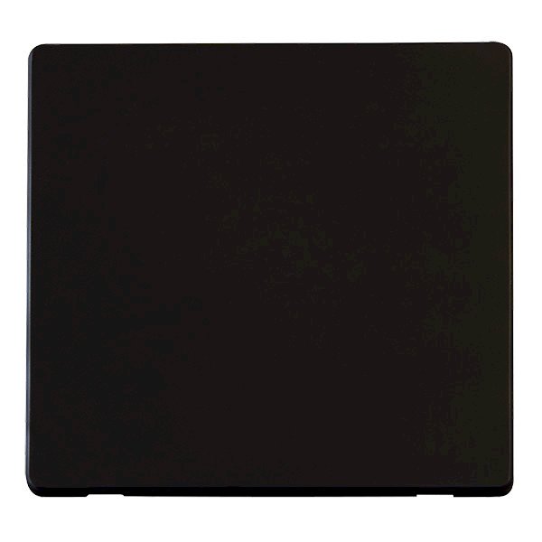 Click Definity Metal Black 1 Gang Blank Plate with Black Insert | UKES