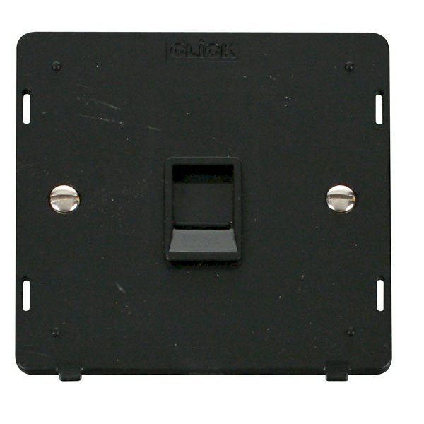 Click Definity Black US/Irish RJ11 Outlet (SIN115BK+SCP115MB) | UKES