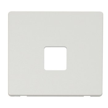 Click Definity Metal White Single RJ11 Telephone Outlet with White ...