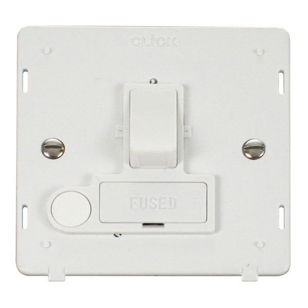 Click Definity Metal Black 13A Switched Fused Connection Unit with Flex ...