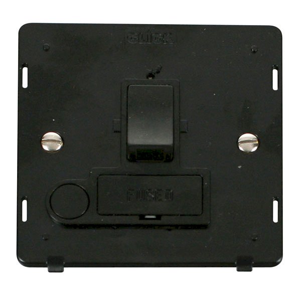 Click Definity Metal White 13A Switched Fused Connection Unit with Flex ...