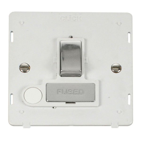 Click Definity Metal Black 13A Switched Fused Connection Unit with Flex ...