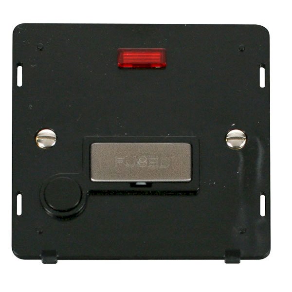 Click Definity Metal White 13A Fused Connection Unit Flex Outlet with ...