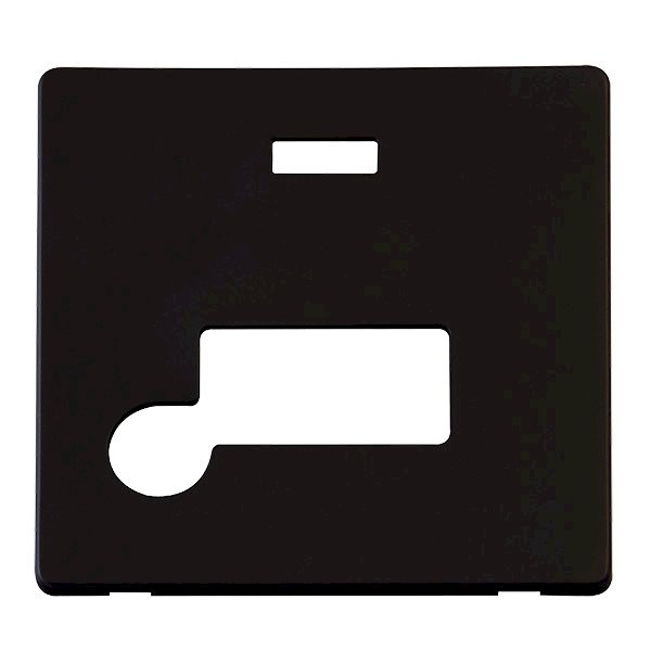 Click Definity Metal Black 13A Fused Connection Unit Flex Outlet with ...
