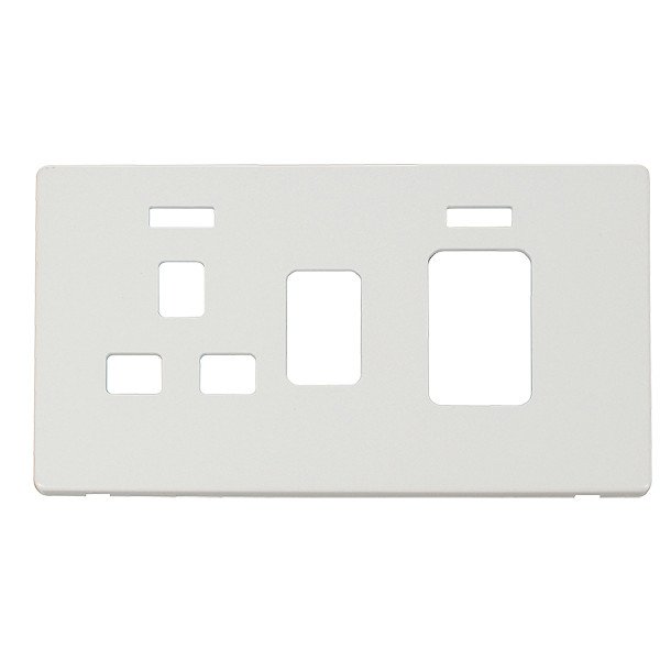 Click Definity Metal White 45A Double Pole Switch and 13A Double Pole ...