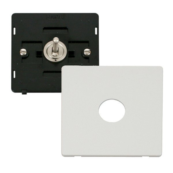 Click Definity Metal White 10AX 1 Gang 2 Way Toggle Switch with Black ...