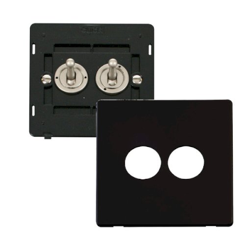 Click 10AX 2 Gang 2 Way Toggle Switch (SIN422PN+SCP222MB) | UKES
