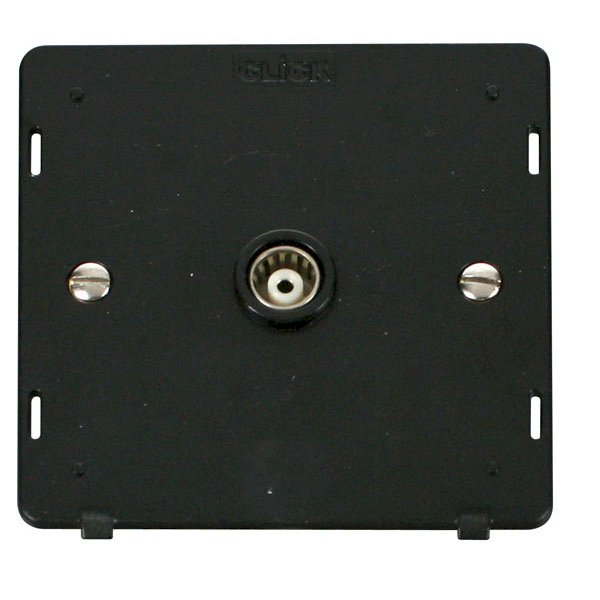 Click Definity Metal Black Single Unshielded Isolated Coaxial Socket ...