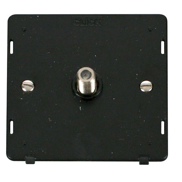 Click Definity Metal Black Single Unshielded Satellite Outlet with ...