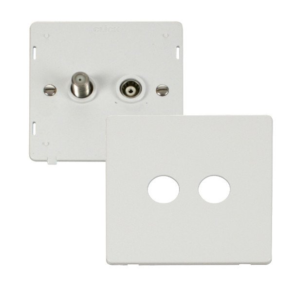 Click Definity Metal White Twin Unshielded Non-Isolated Coaxial and ...