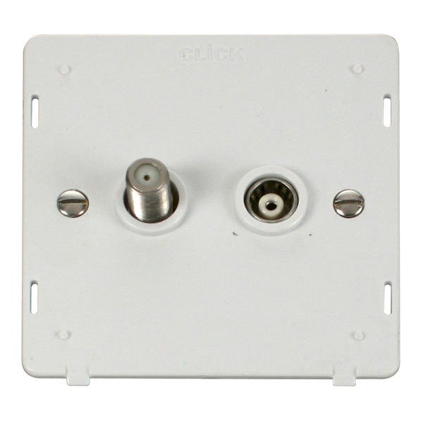 Click Definity Metal White Twin Unshielded Non-Isolated Coaxial and ...