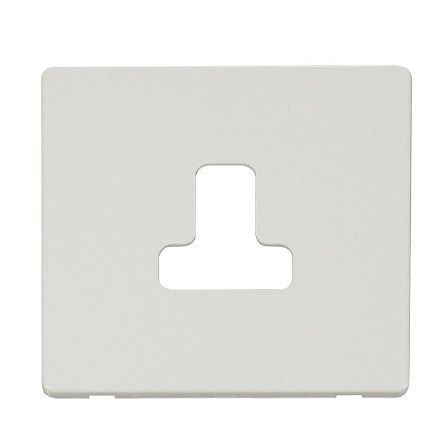 Click Definity Metal White 5A 1 Gang Round Pin Socket Outlet with Black ...